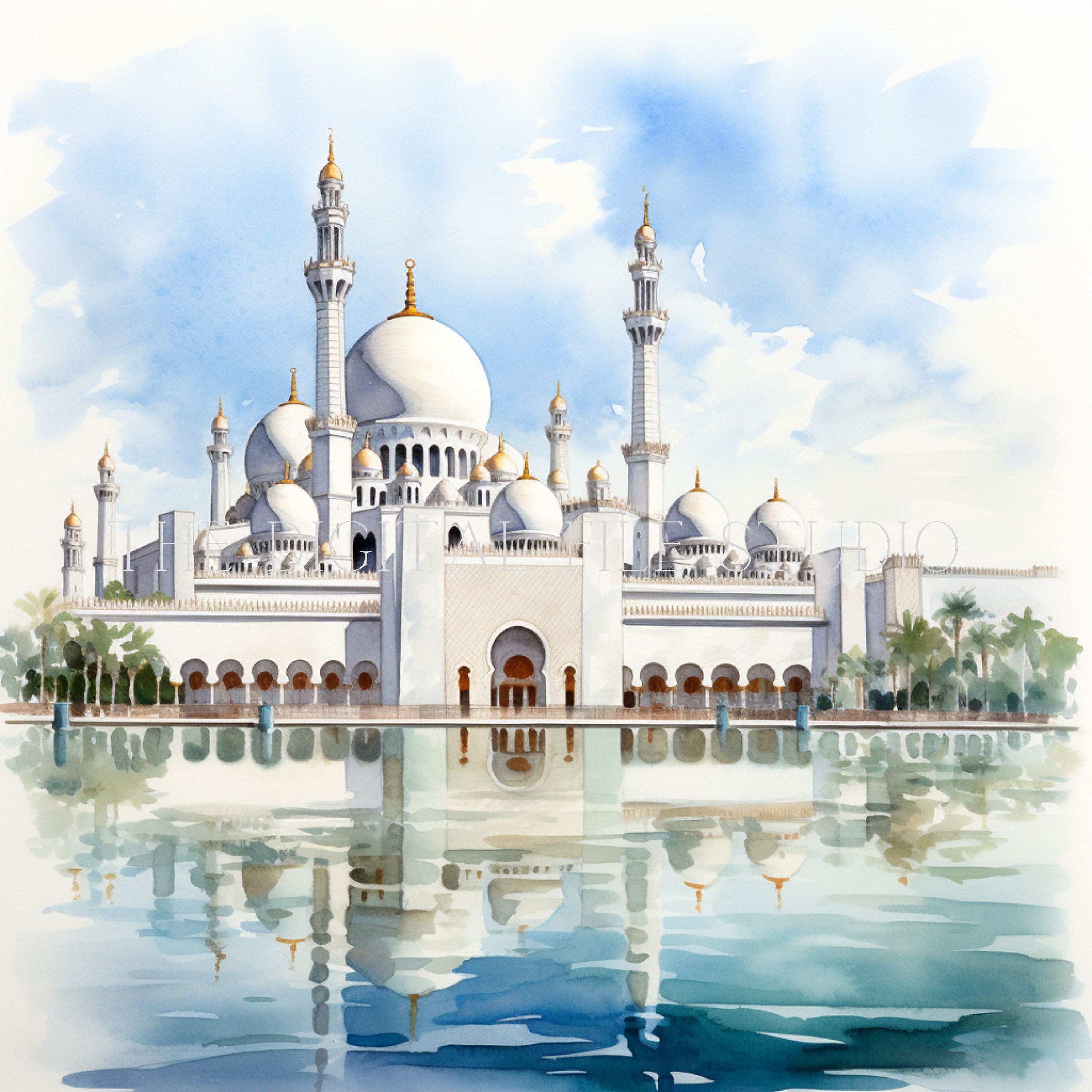 12 High-quality Designs of Sheikh Zayed Grand Mosque PNGJPGPDF Digital ...
