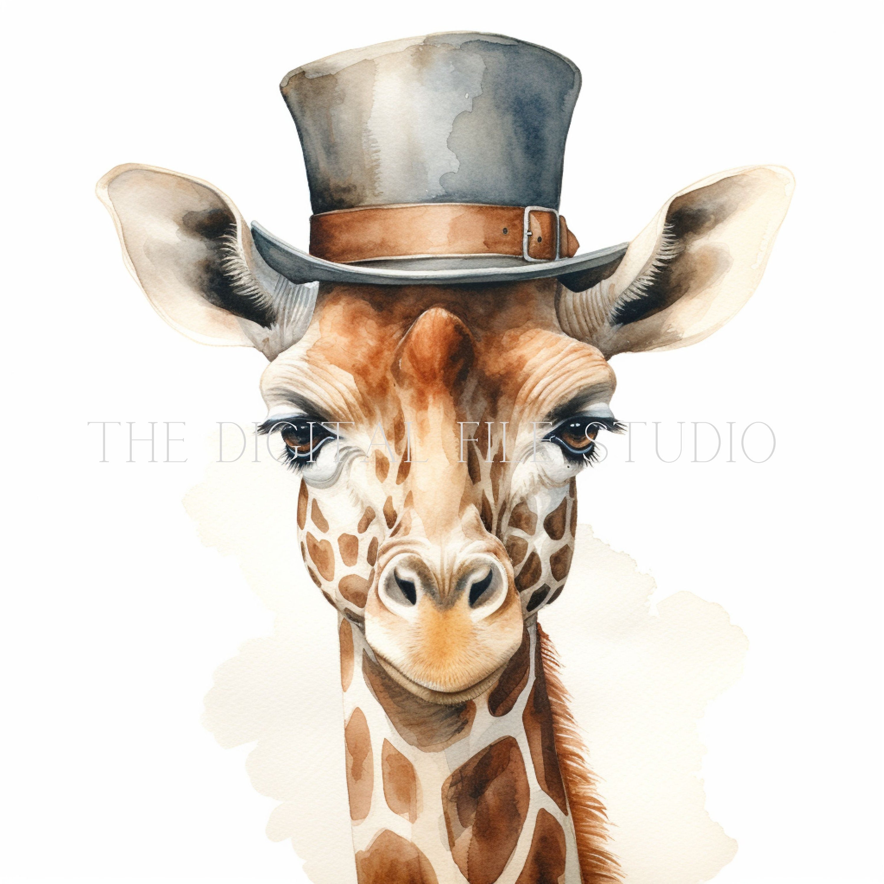 Giraffe Clipart Tribute to Africa's Giant 24 Digital Download Animal ...