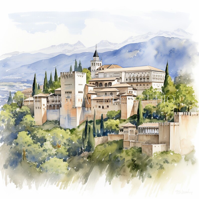 12 High-quality Designs of the Alhambra PNGJPGPDF Digital Print ...