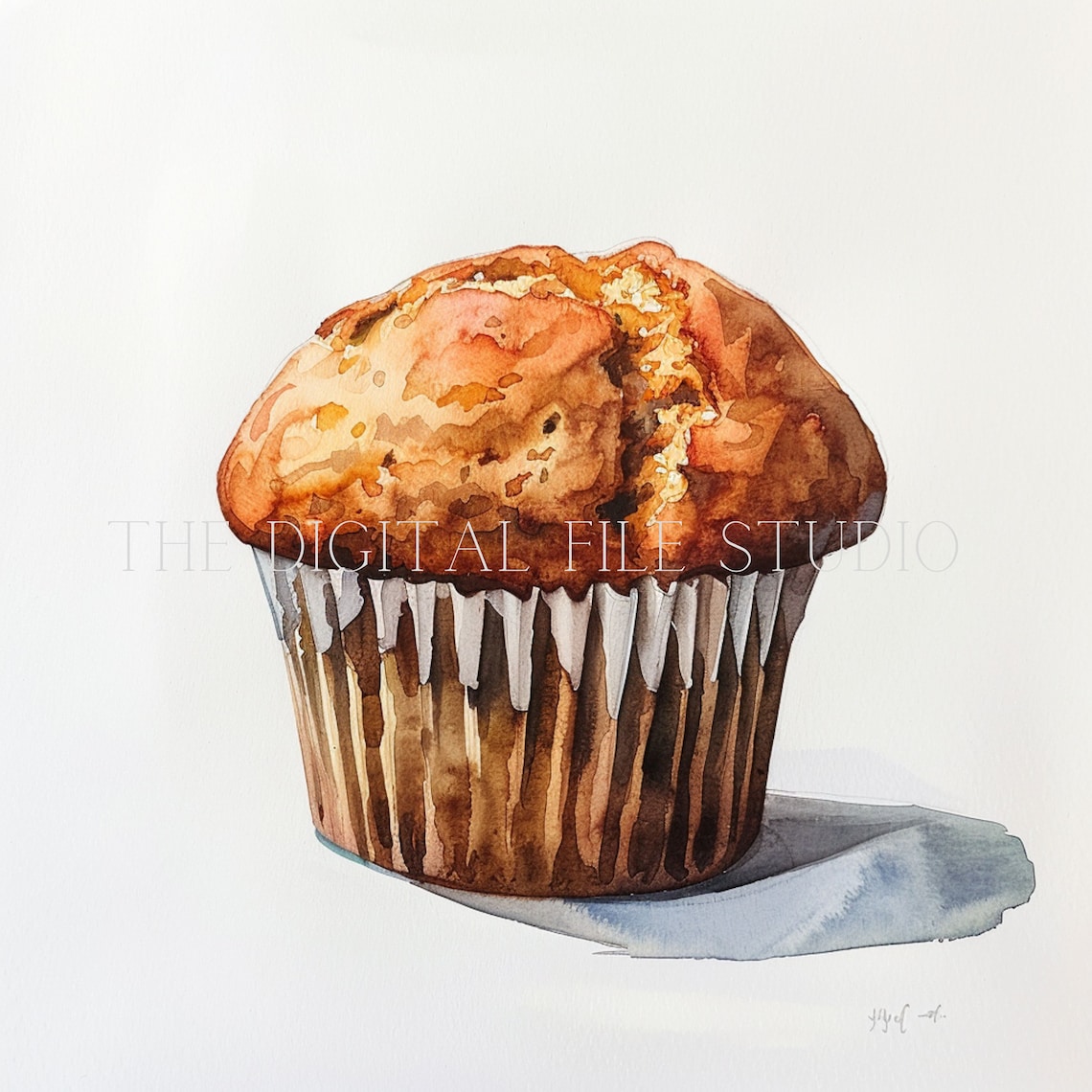 12 Watercolor Muffins Clipart PNGJPGPDF Digital Images Graphics ...