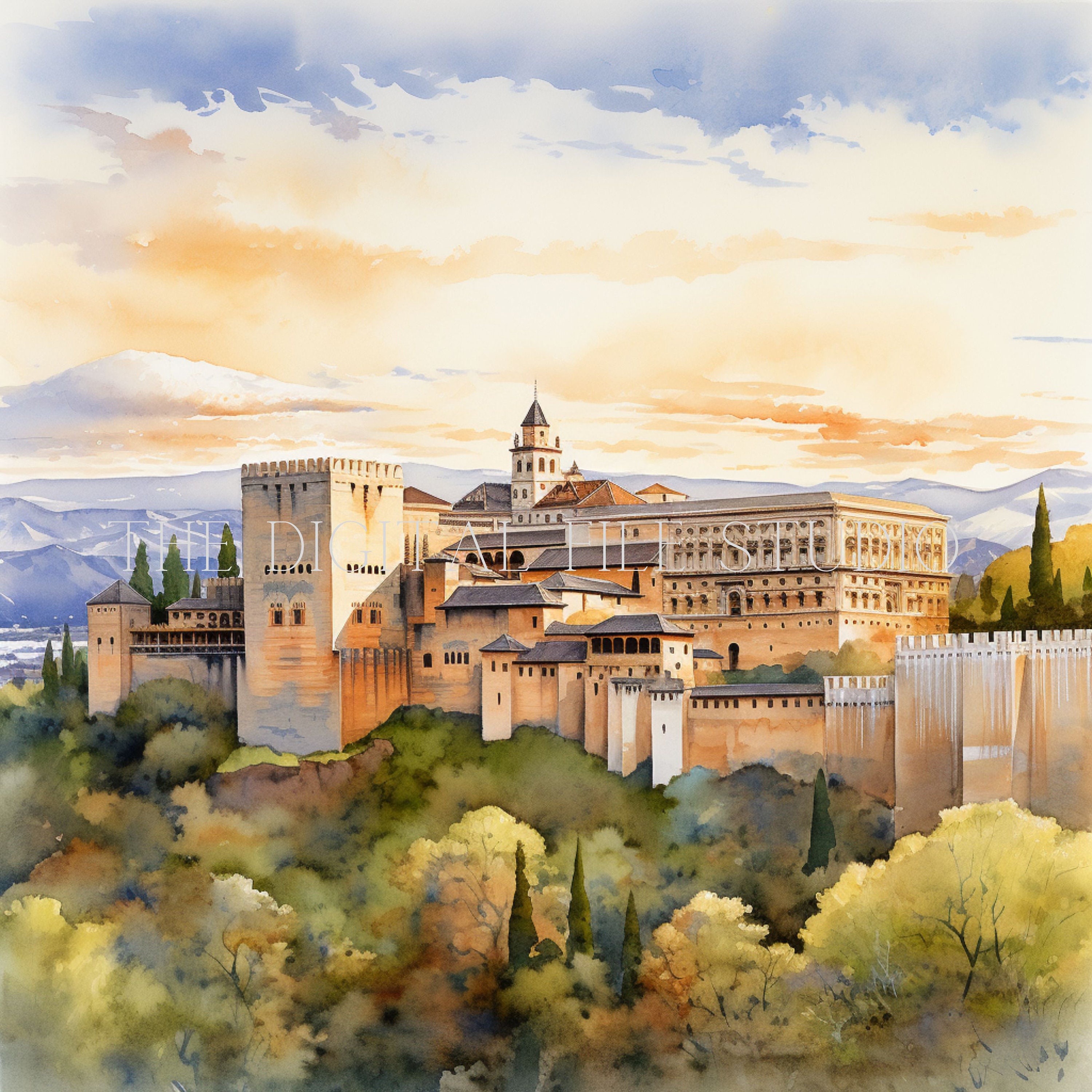 12 High-quality Designs of the Alhambra PNGJPGPDF Digital Print ...