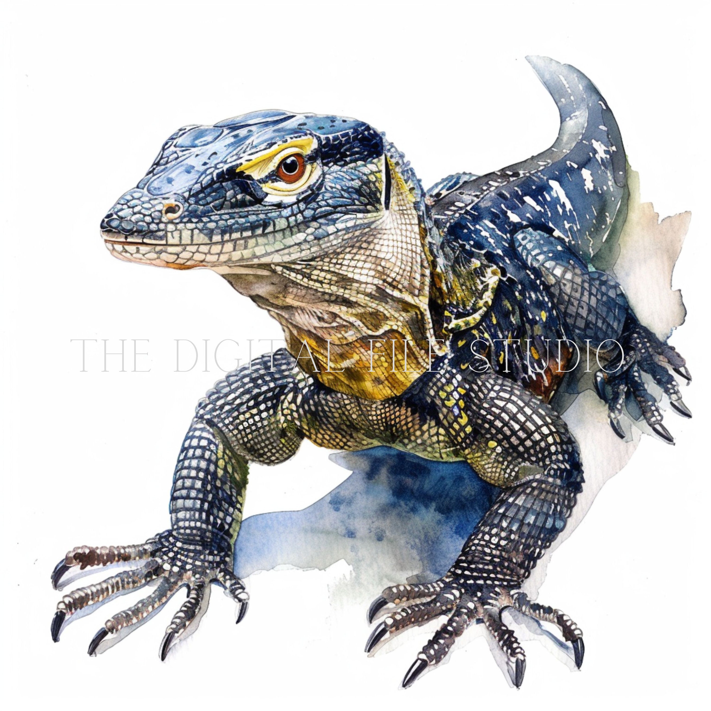 12 Monitor Lizard PNGJPGPDF Clipart 12 Digital Download Animal Images ...
