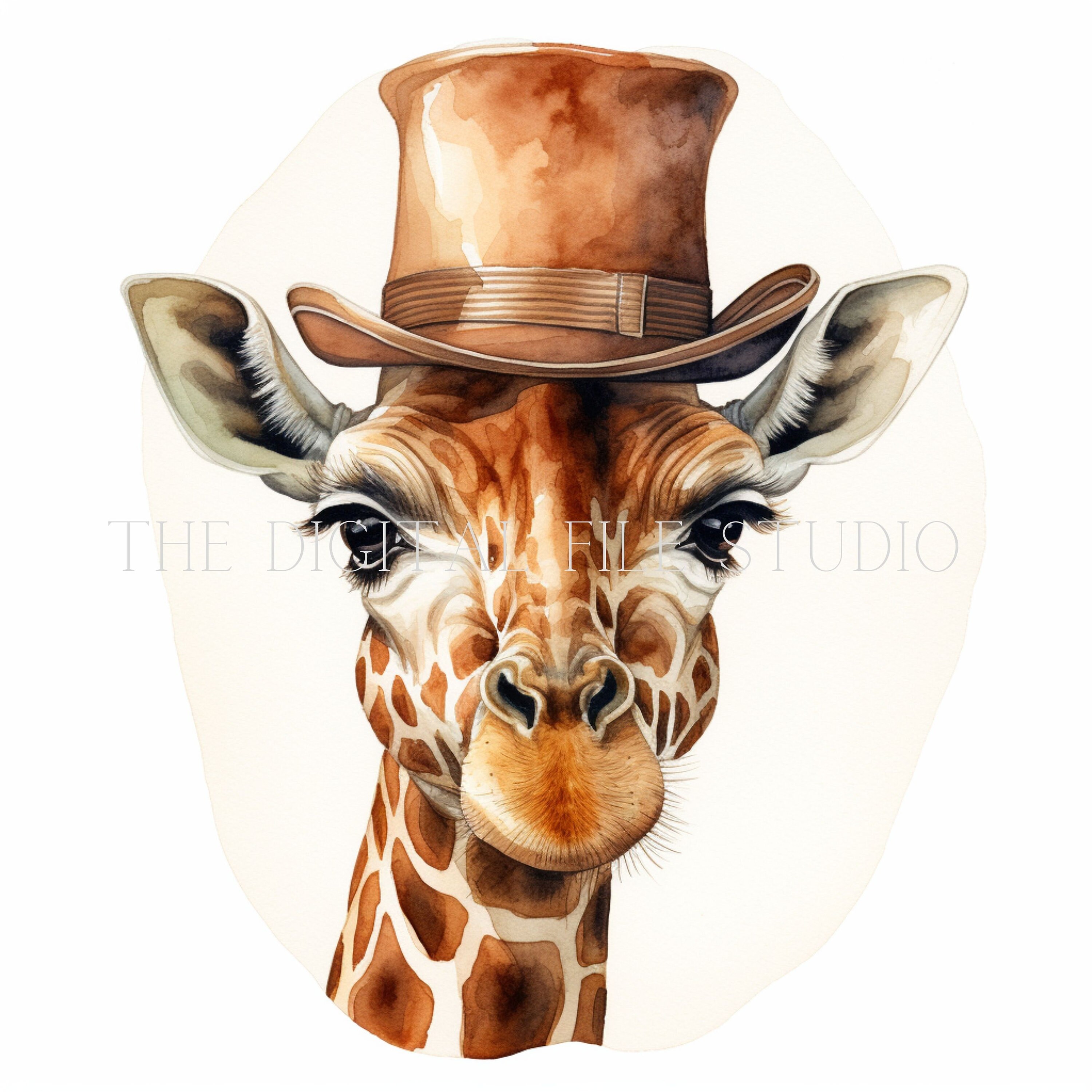 Giraffe Clipart Tribute to Africa's Giant 24 Digital Download Animal ...