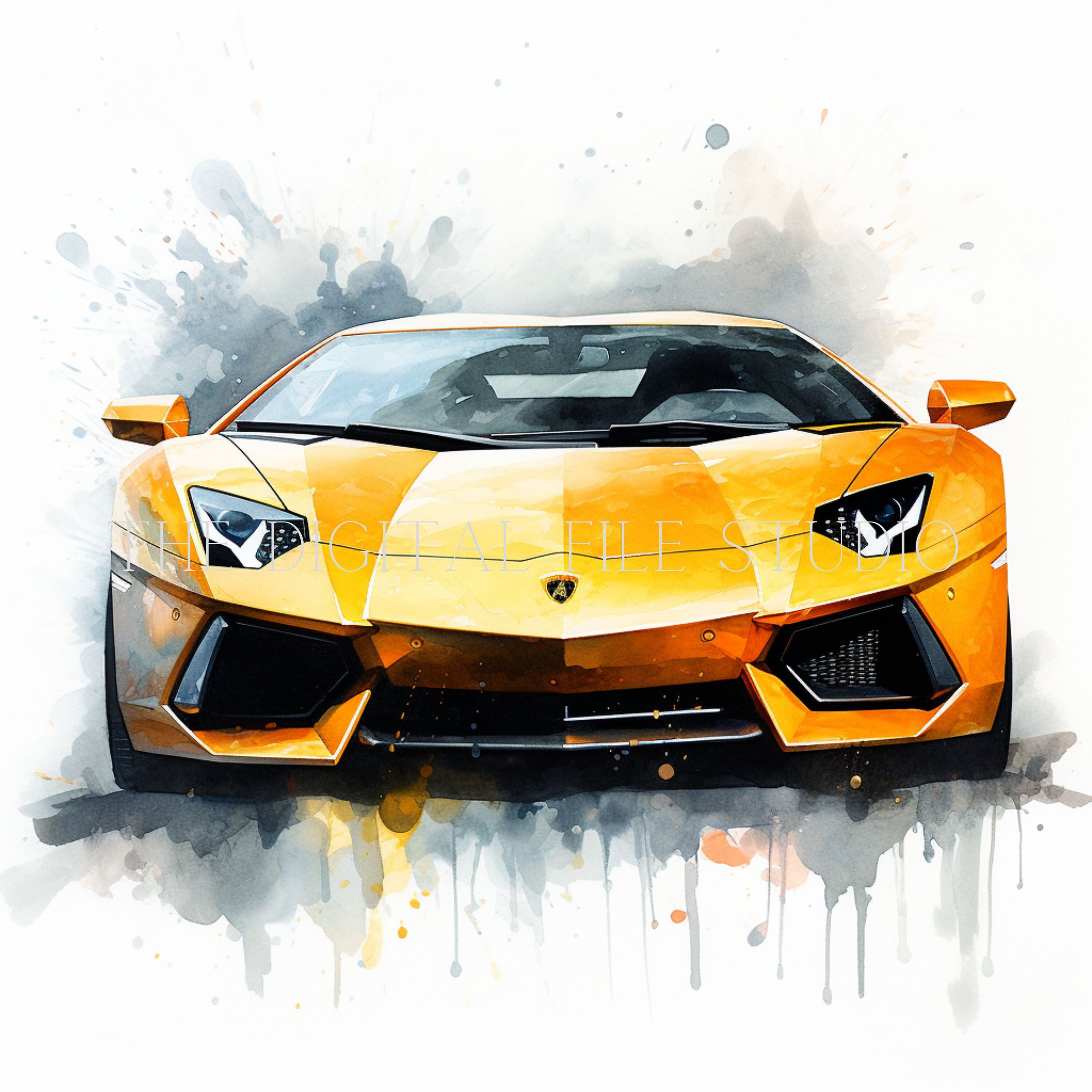 12 Lamborghini High-quality Designs PNGJPGPDF Clip Art, Journaling ...
