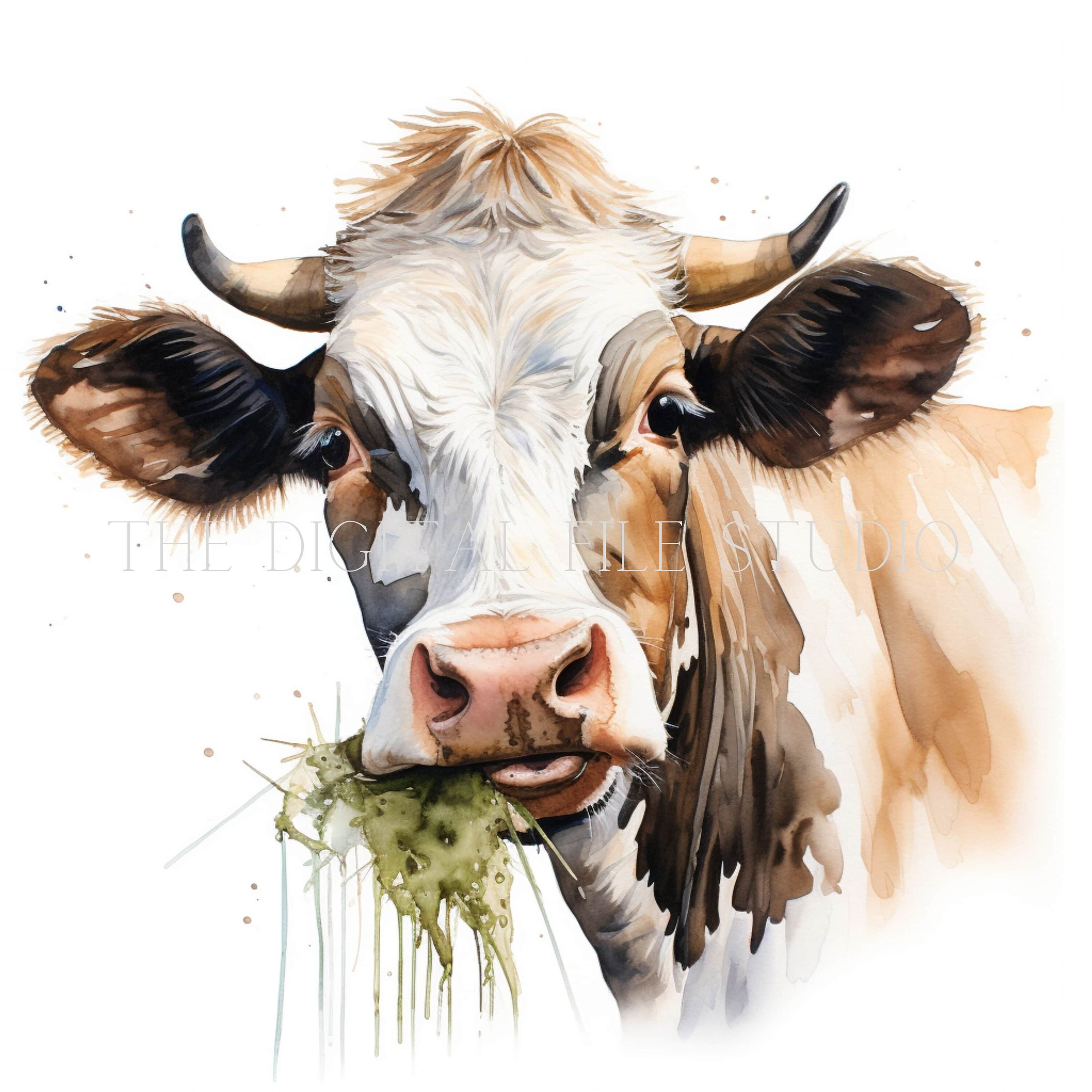 11 Moo-velous Dairy Cow PNGJPGPDF Clipart 11 Digital Download Animal ...