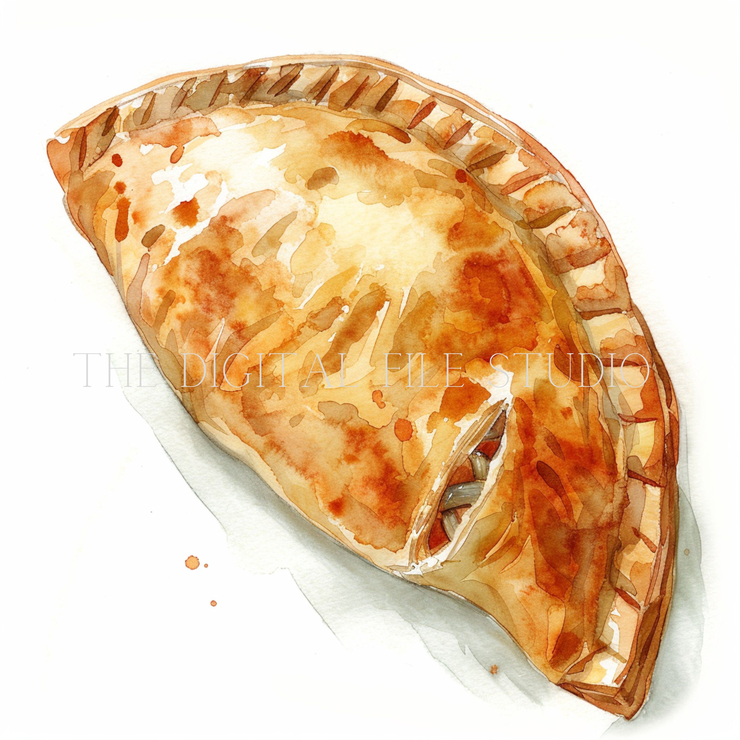 12 Watercolor Pasty Clipart PNGJPGPDF Digital Images Graphics ...