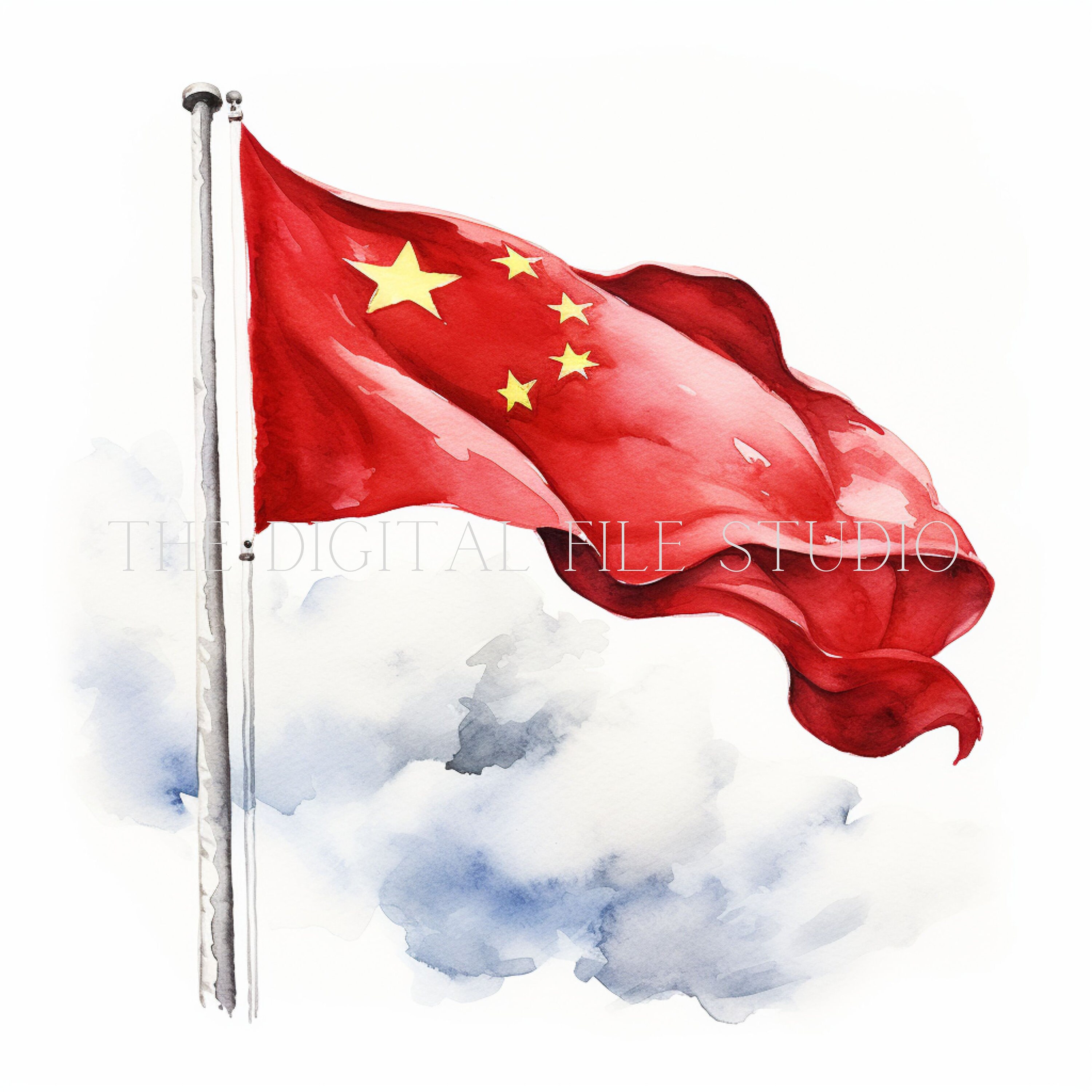 14 World Flags High-quality Designs PNGJPGPDF Digital Print, Watercolor ...