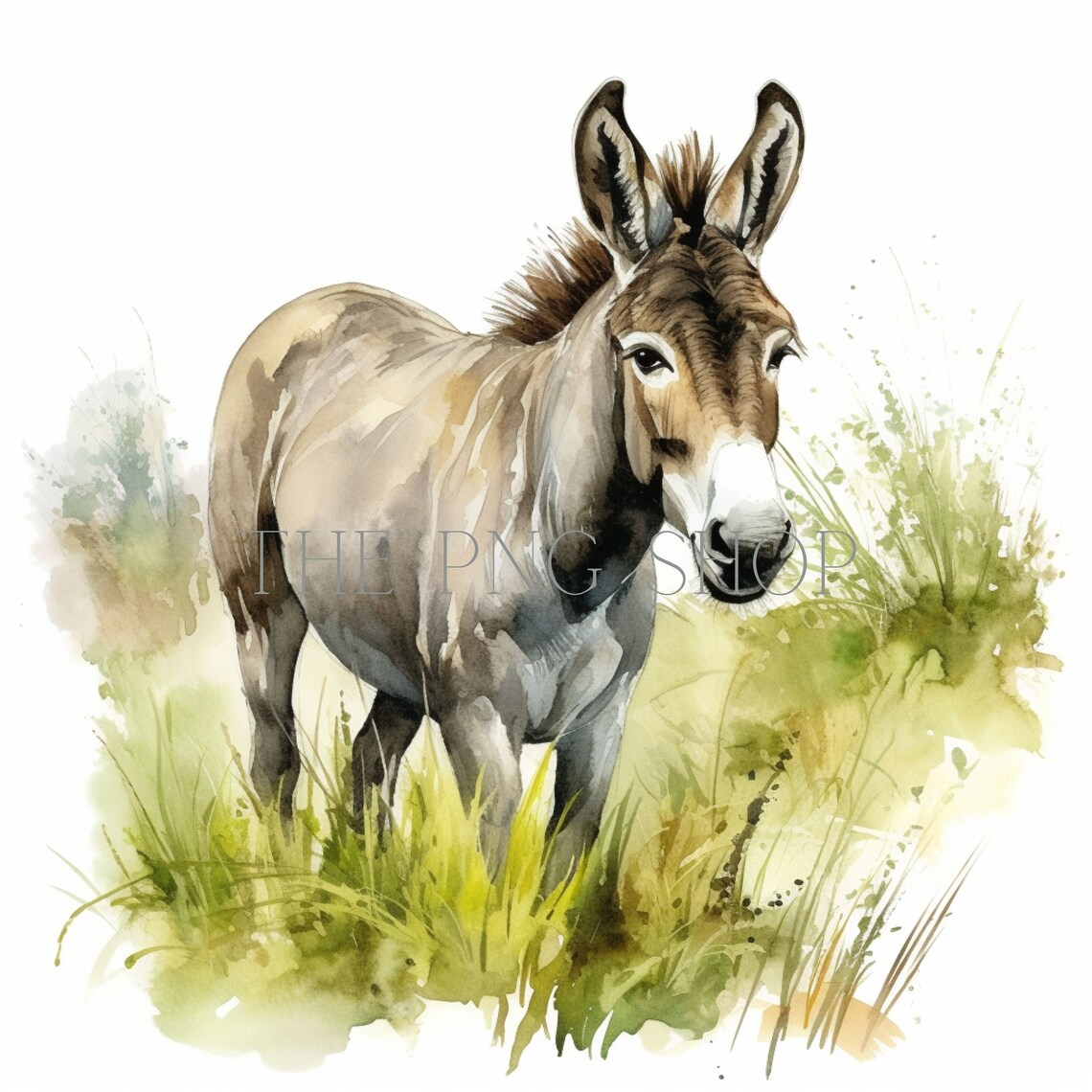 10 Donkey PNGJPGPDF Clipart 10 Digital Download Animal Images Farm Art ...
