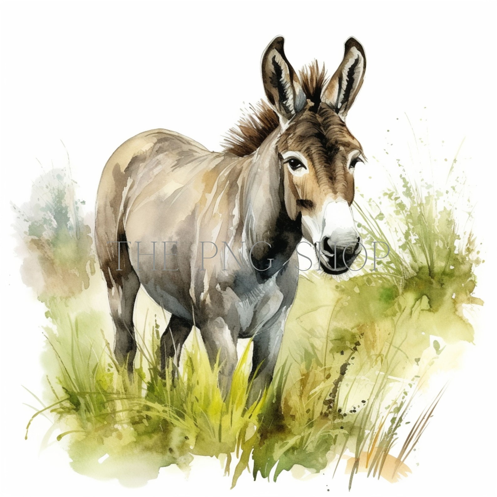 10 Donkey PNGJPGPDF Clipart 10 Digital Download Animal Images Farm Art ...