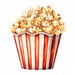 12 Watercolor Popcorn Clipart PNGJPGPDF Popcorn Digital Images Popcorn ...