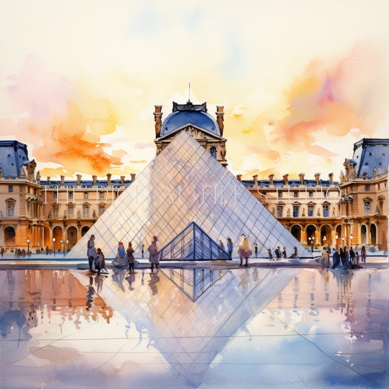 12 Louvre Museum High-quality Designs PNGJPGPDF Clip Art 12 Digital ...