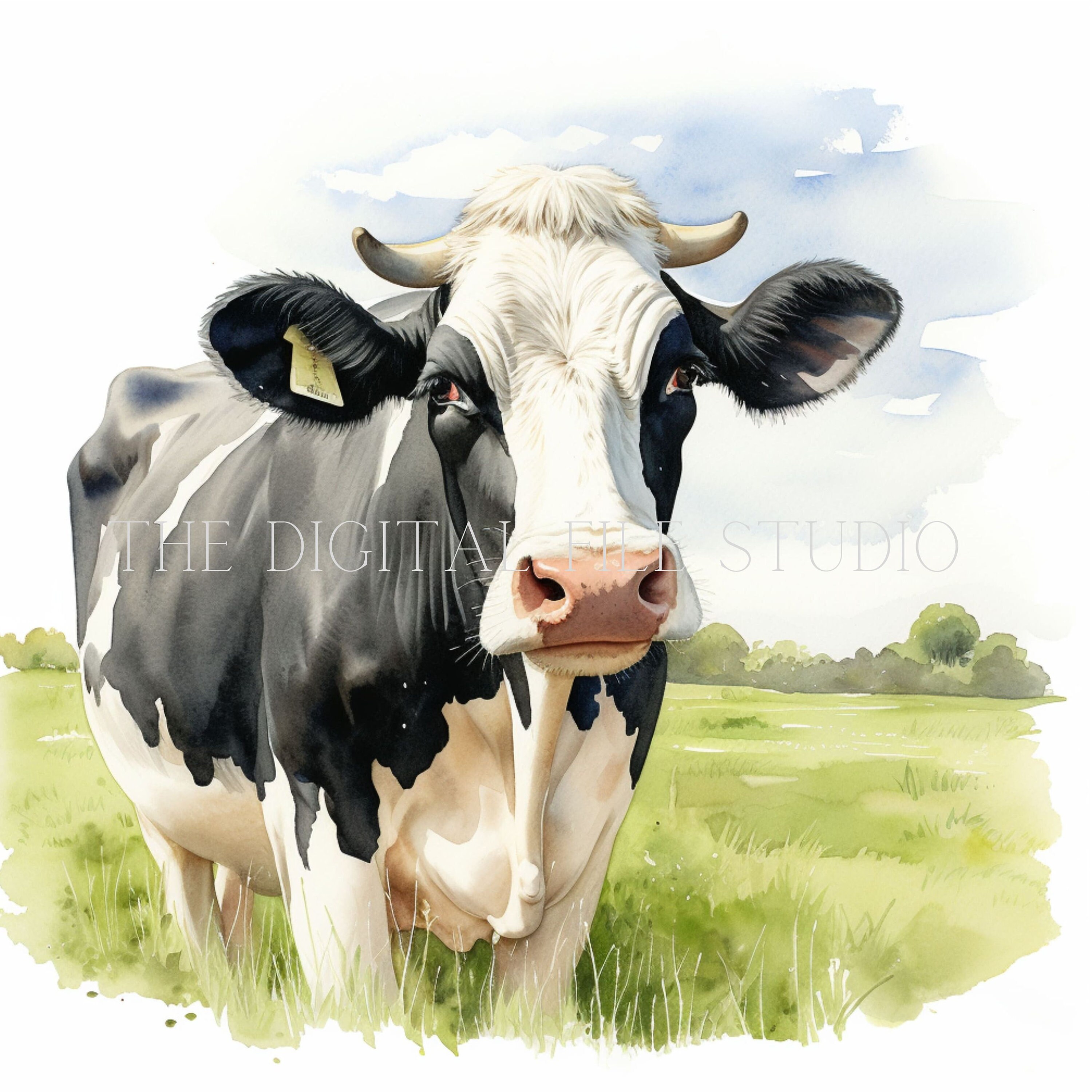 11 Moo-velous Dairy Cow PNGJPGPDF Clipart 11 Digital Download Animal ...