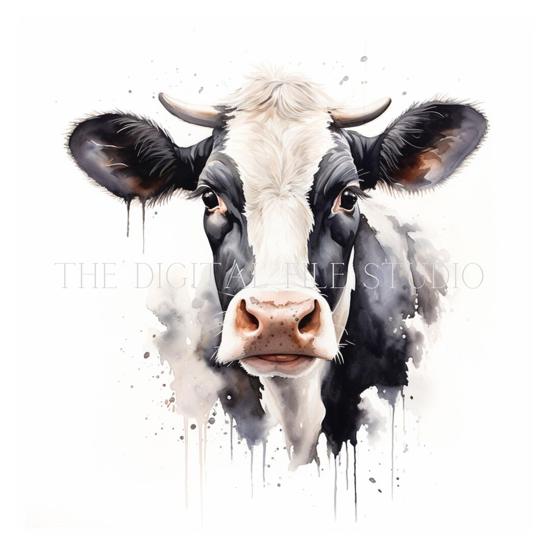 11 Moo-velous Dairy Cow PNGJPGPDF Clipart 11 Digital Download Animal ...