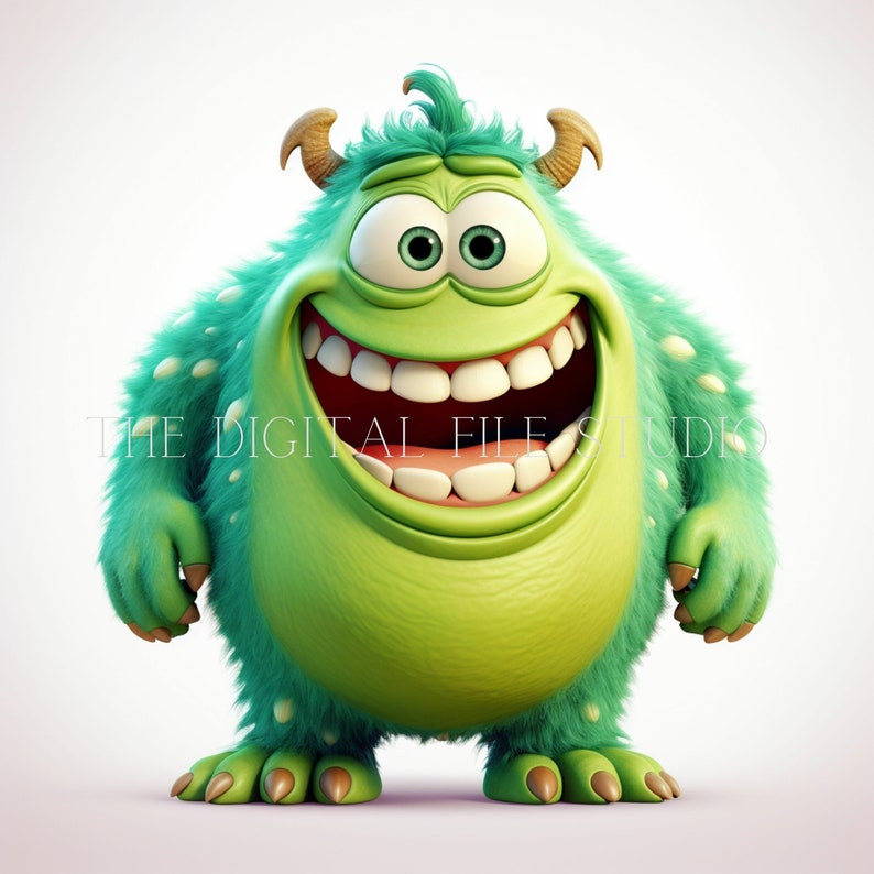 12 Cartoon Monster High-quality Designs PNGJPGPDF Clip Art 12 Digital ...