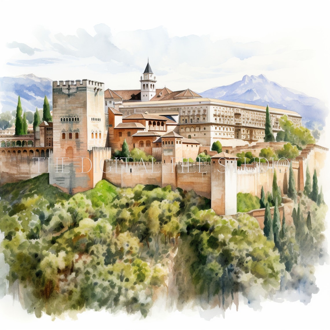 12 High-quality Designs of the Alhambra PNGJPGPDF Digital Print ...