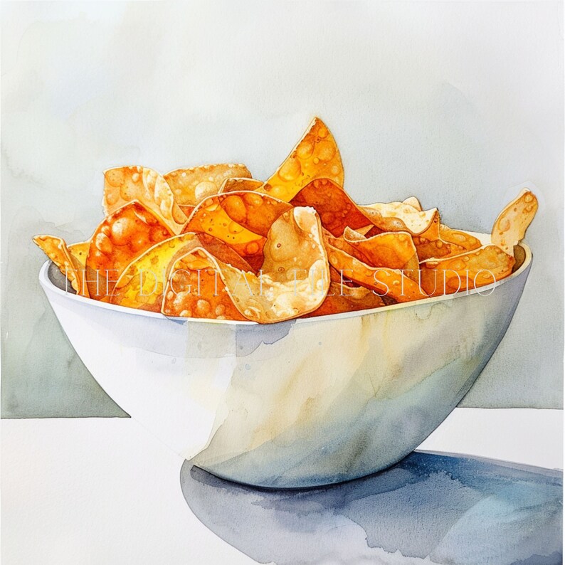12 Watercolor Crisps Clipart PNGJPGPDF Digital Images Graphics ...