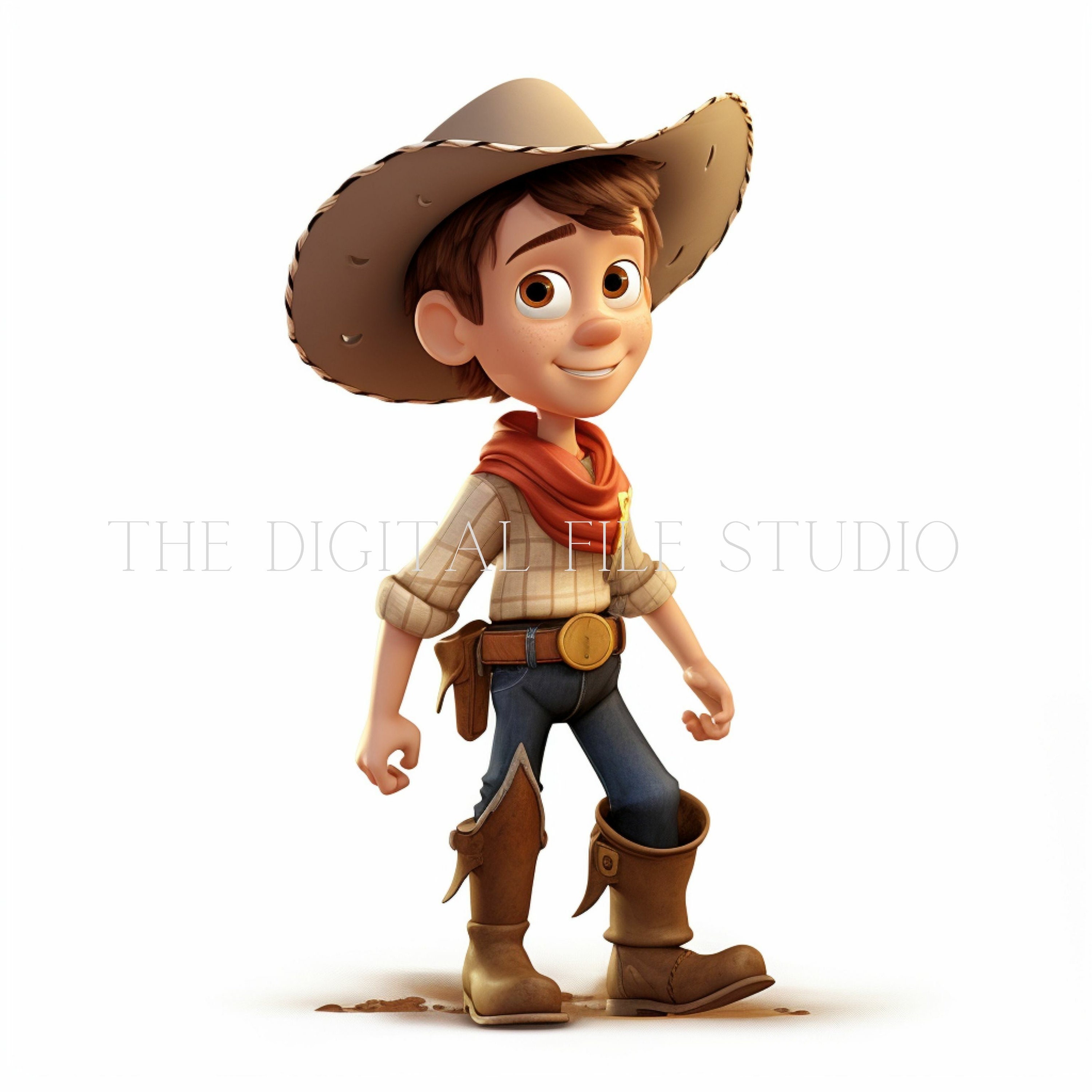 12 Cartoon Cowboy High-quality Designs PNGJPGPDF Clip Art 12 Digital ...