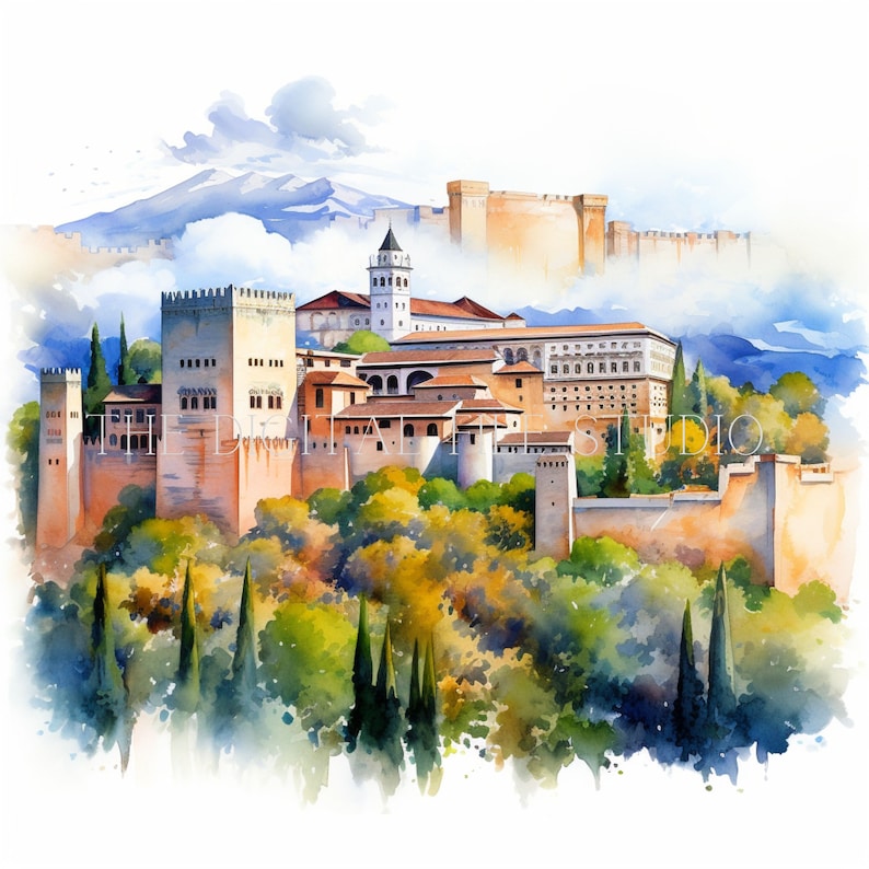 12 High-quality Designs of the Alhambra PNGJPGPDF Digital Print ...