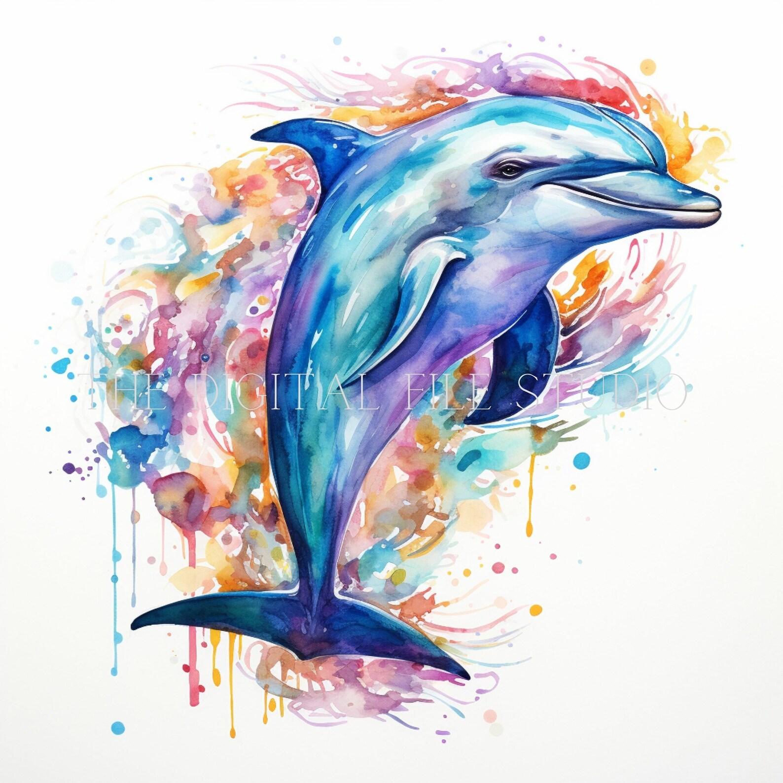 12 Dolphin PNGJPGPDF Clipart 12 Digital Download Animal Images Animal ...