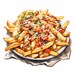 12 Watercolor Loaded Fries Clipart PNGJPGPDF Loaded Fries Digital ...