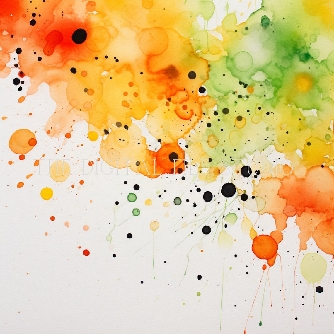 Watercolor Splashes Clipart PNG Paint Splatter Clipart Ink Clipart ...