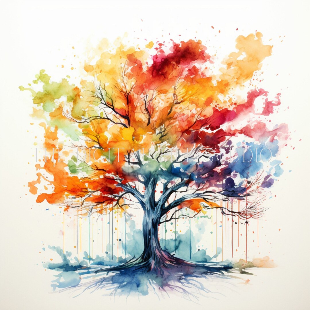 10 High-quality Designs of Abstract Tree Art PNGJPGPDF digital Print ...