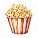 12 Watercolor Popcorn Clipart PNGJPGPDF Popcorn Digital Images Popcorn ...