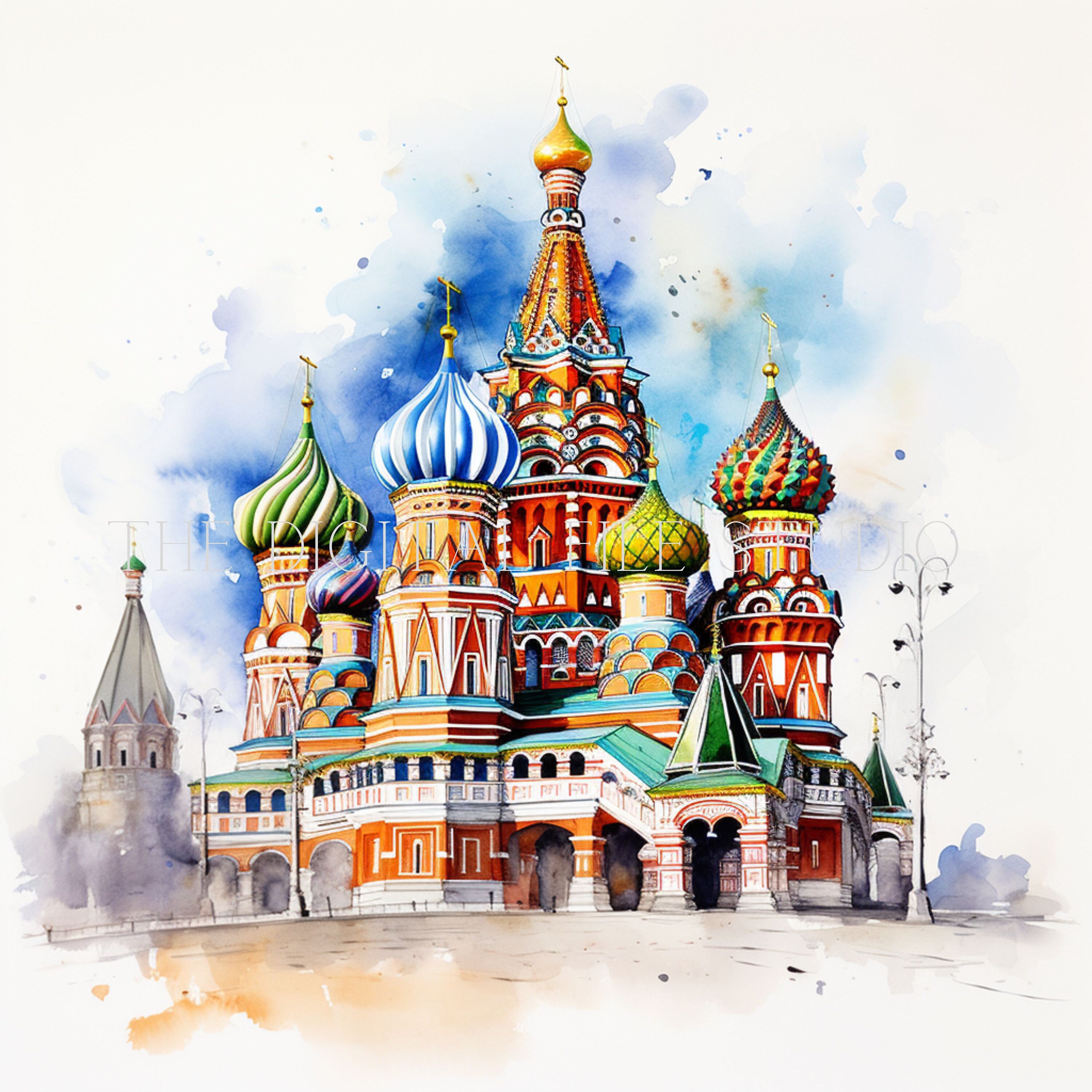 12 High-quality Designs of St Basil's Cathedral PNGJPGPDF Digital Print ...