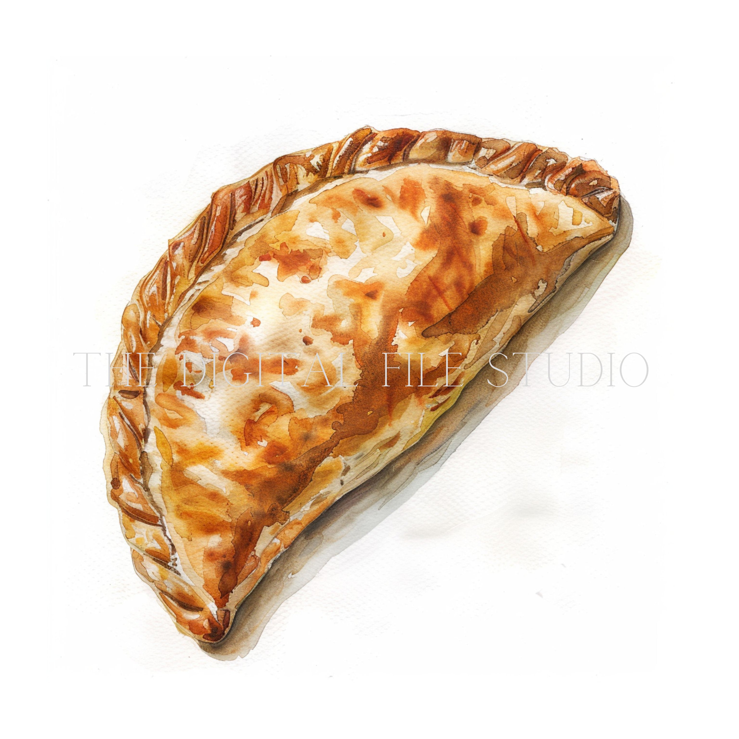 12 Watercolor Pasty Clipart PNGJPGPDF Digital Images Graphics ...