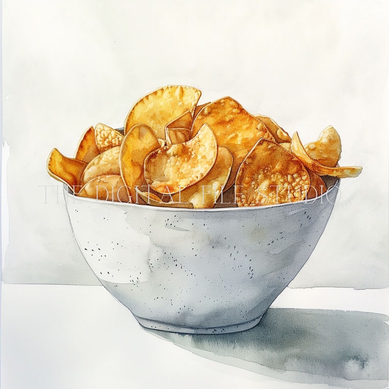 12 Watercolor Crisps Clipart PNGJPGPDF Digital Images Graphics ...