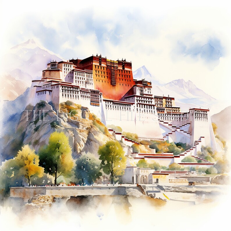 12 High-quality Designs of Potala Palace PNGJPGPDF Digital Print ...