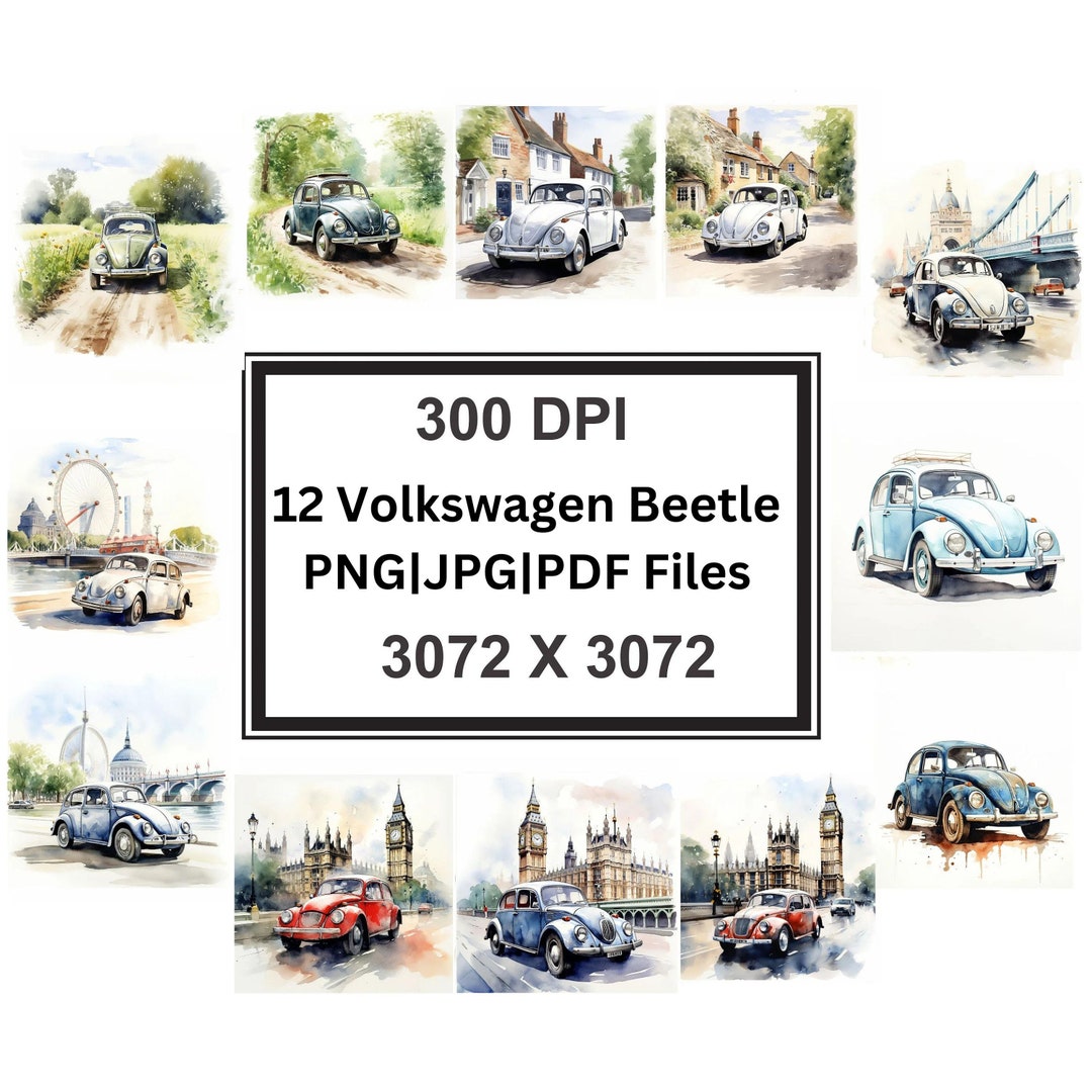 12 High-quality Designs of Volkswagen Beetle Clip Art 12 PNGJPGPDF ...