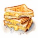 12 Watercolor Cheese Toasties Clipart PNGJPGPDF Cheese Toastie Digital ...