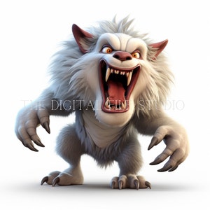 12 Cartoon Werewolf High-quality Designs PNGJPGPDF Clip Art 12 Digital ...