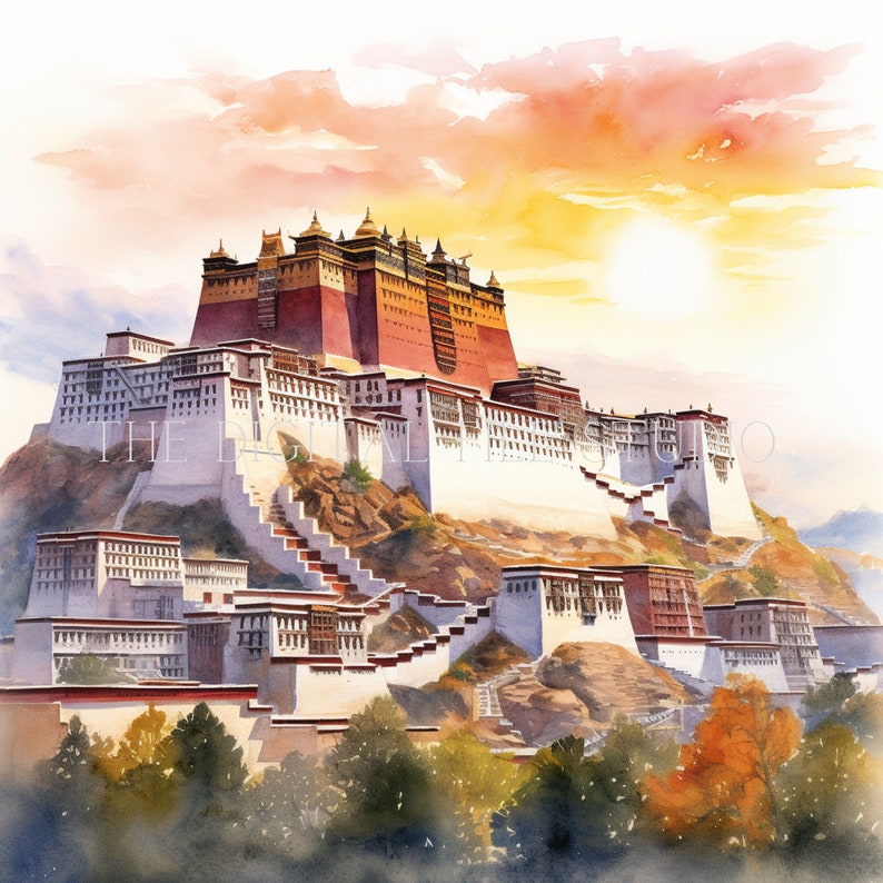 12 High-quality Designs of Potala Palace PNGJPGPDF Digital Print ...