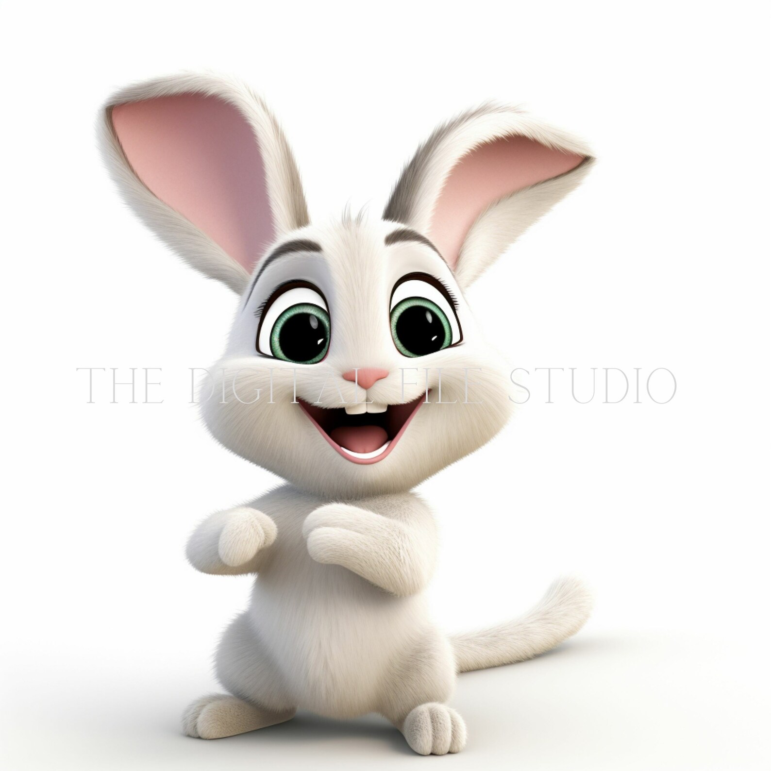 12 Cartoon Rabbit High-quality Designs PNGJPGPDF Clip Art 12 Digital ...