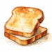 12 Watercolor Toast Clipart PNGJPGPDF Toast Digital Images Toast ...