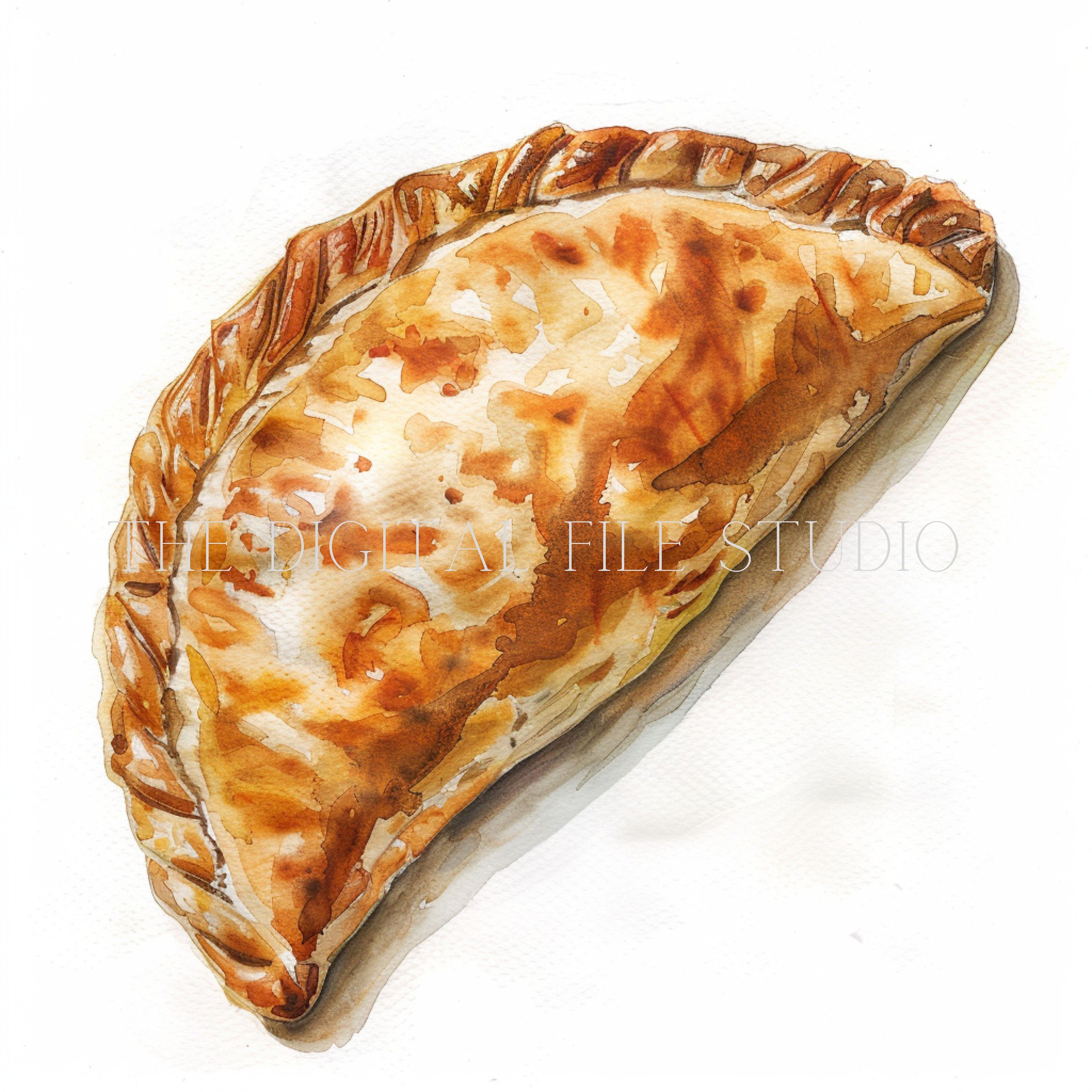 12 Watercolor Pasty Clipart PNGJPGPDF Digital Images Graphics ...