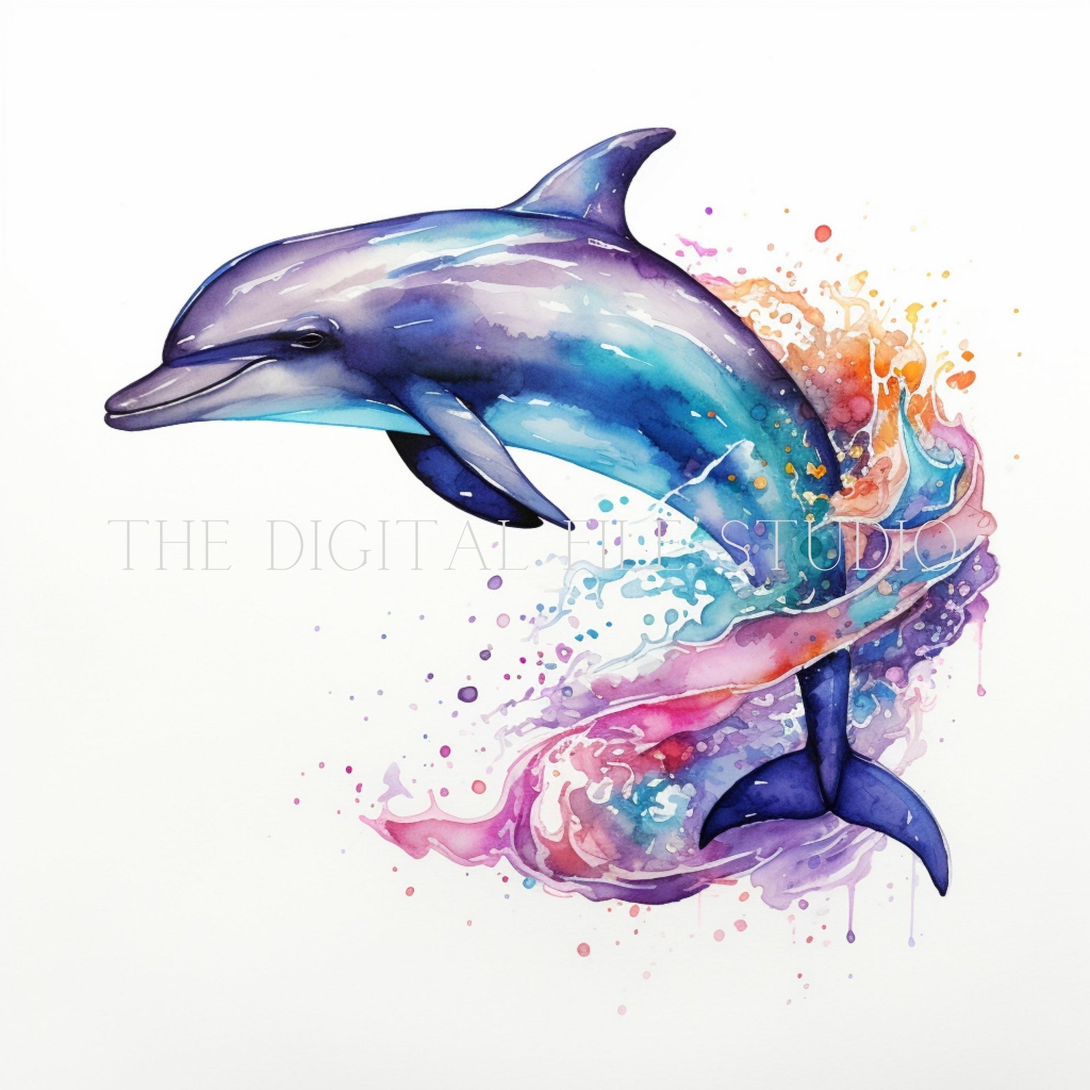 12 Dolphin PNGJPGPDF Clipart 12 Digital Download Animal Images Animal ...