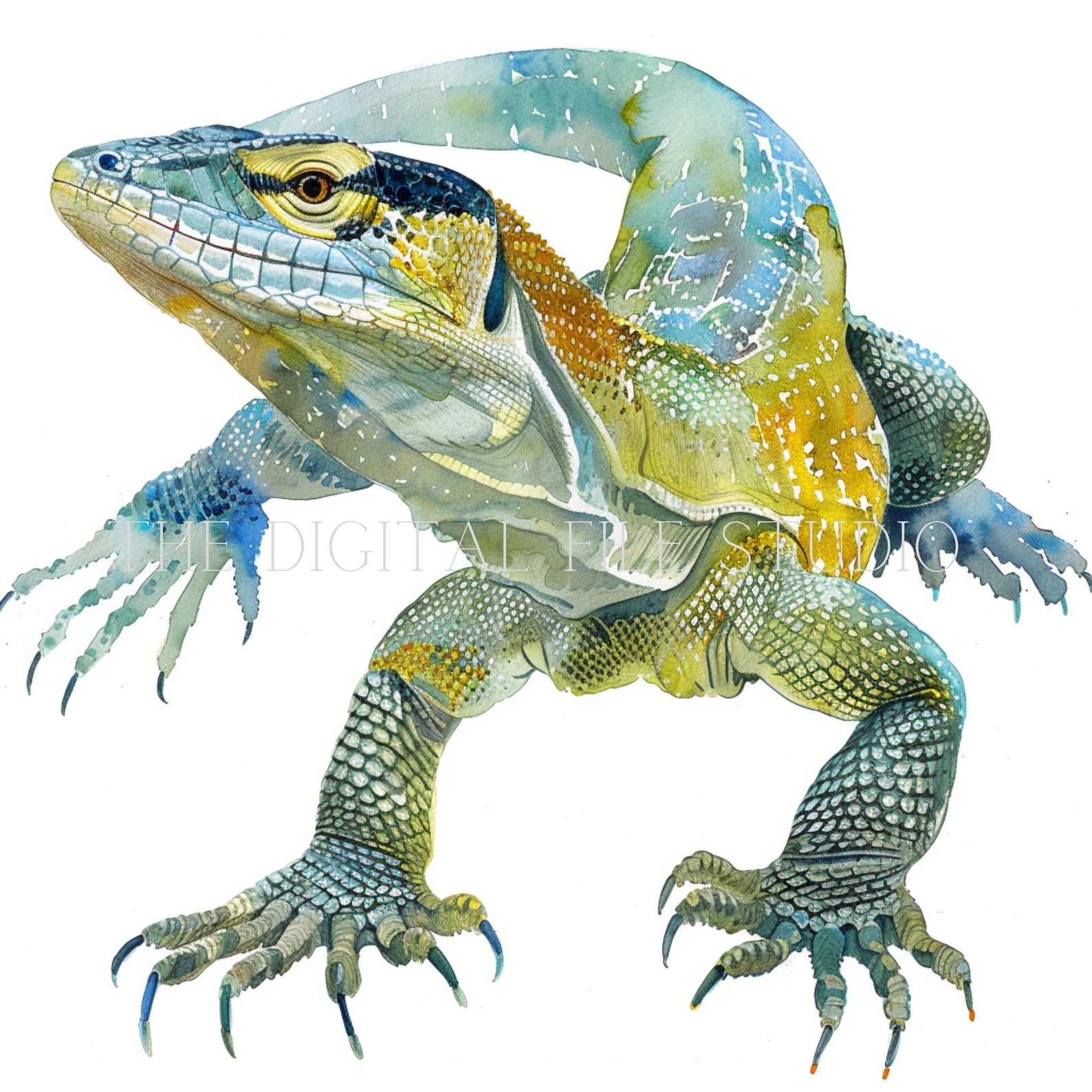 12 Monitor Lizard PNGJPGPDF Clipart 12 Digital Download Animal Images ...