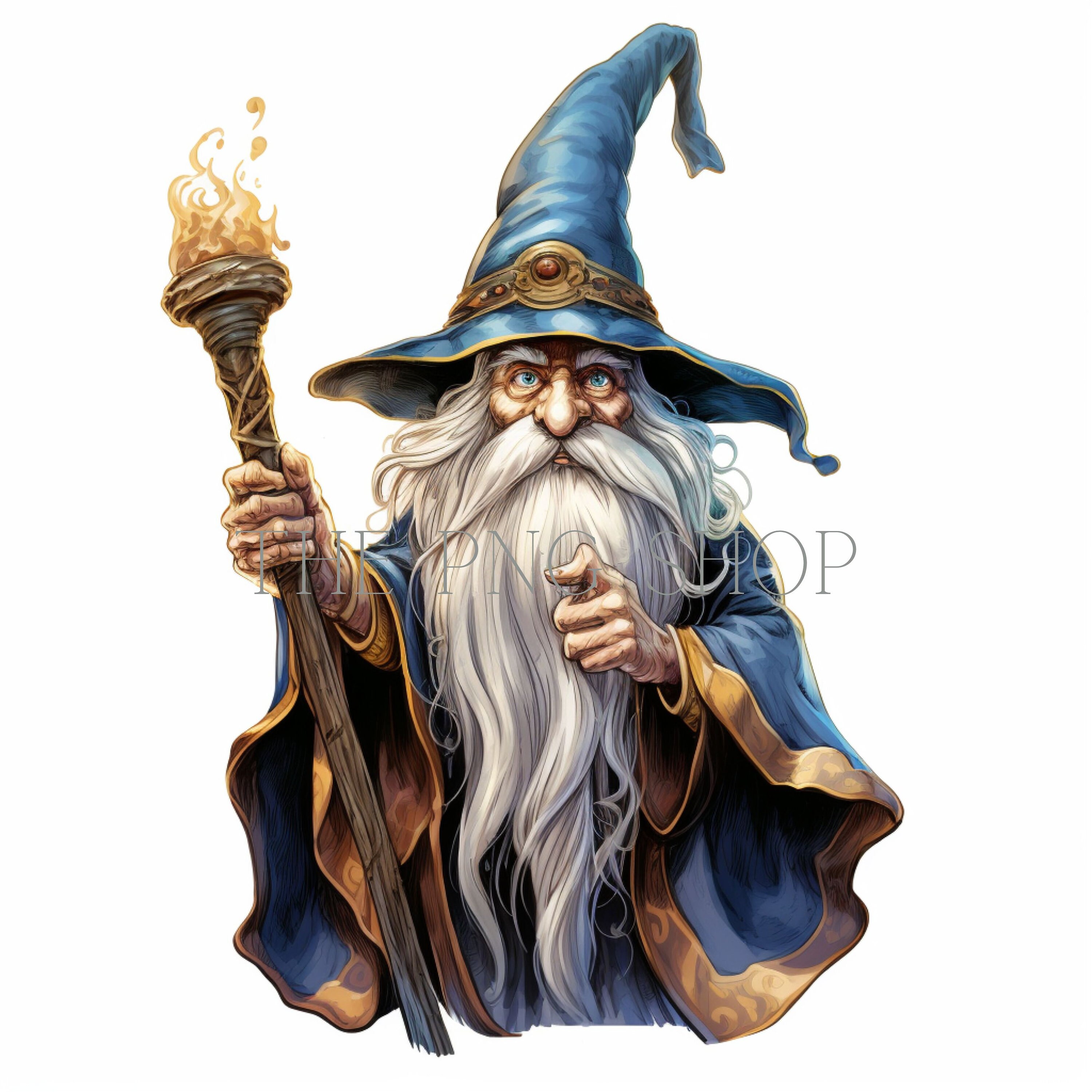 Cartoon Wizards Clipart 12 High-quality PNGJPGPDF Digital Download ...