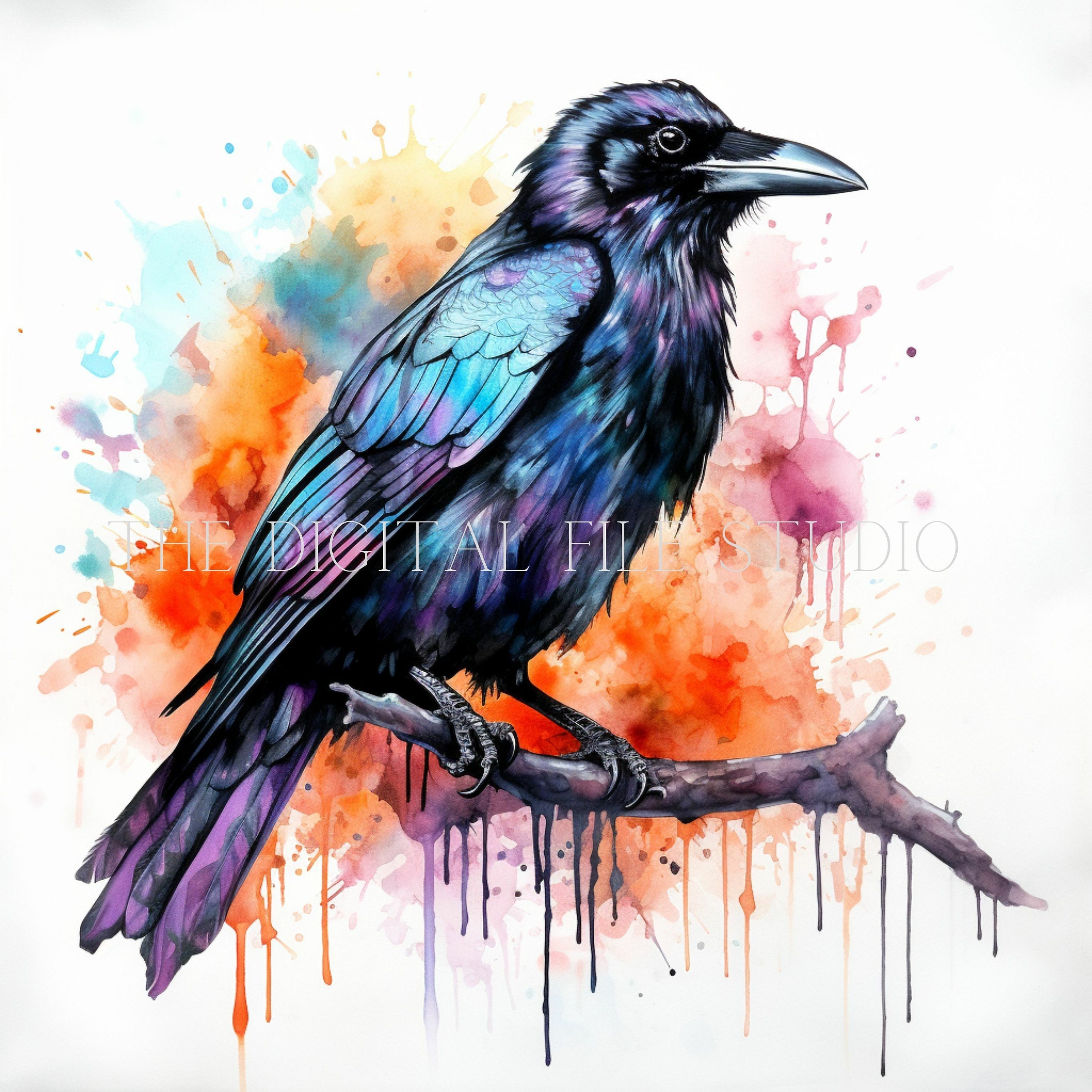 12 Crow PNGJPGPDF Clipart 12 Digital Download Animal Images Animal Art ...