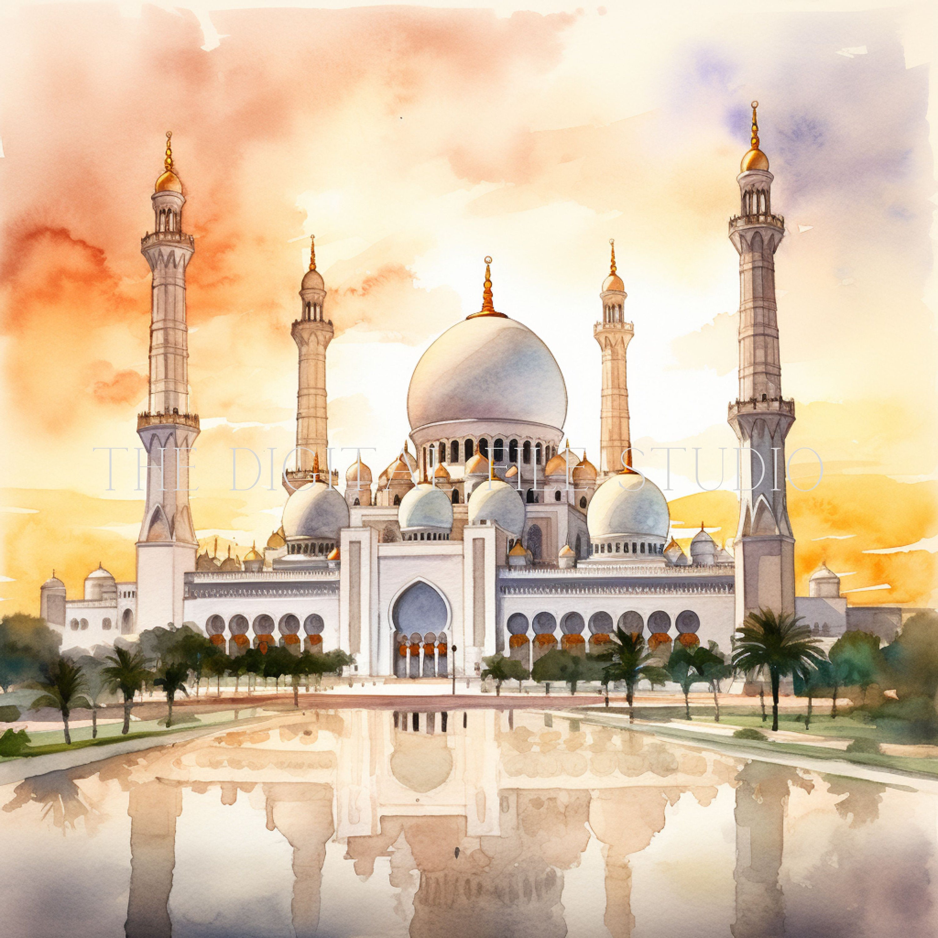 12 High-quality Designs of Sheikh Zayed Grand Mosque PNGJPGPDF Digital ...