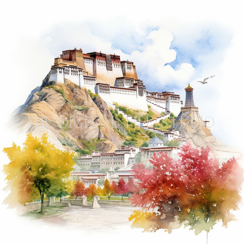12 High-quality Designs of Potala Palace PNGJPGPDF Digital Print ...