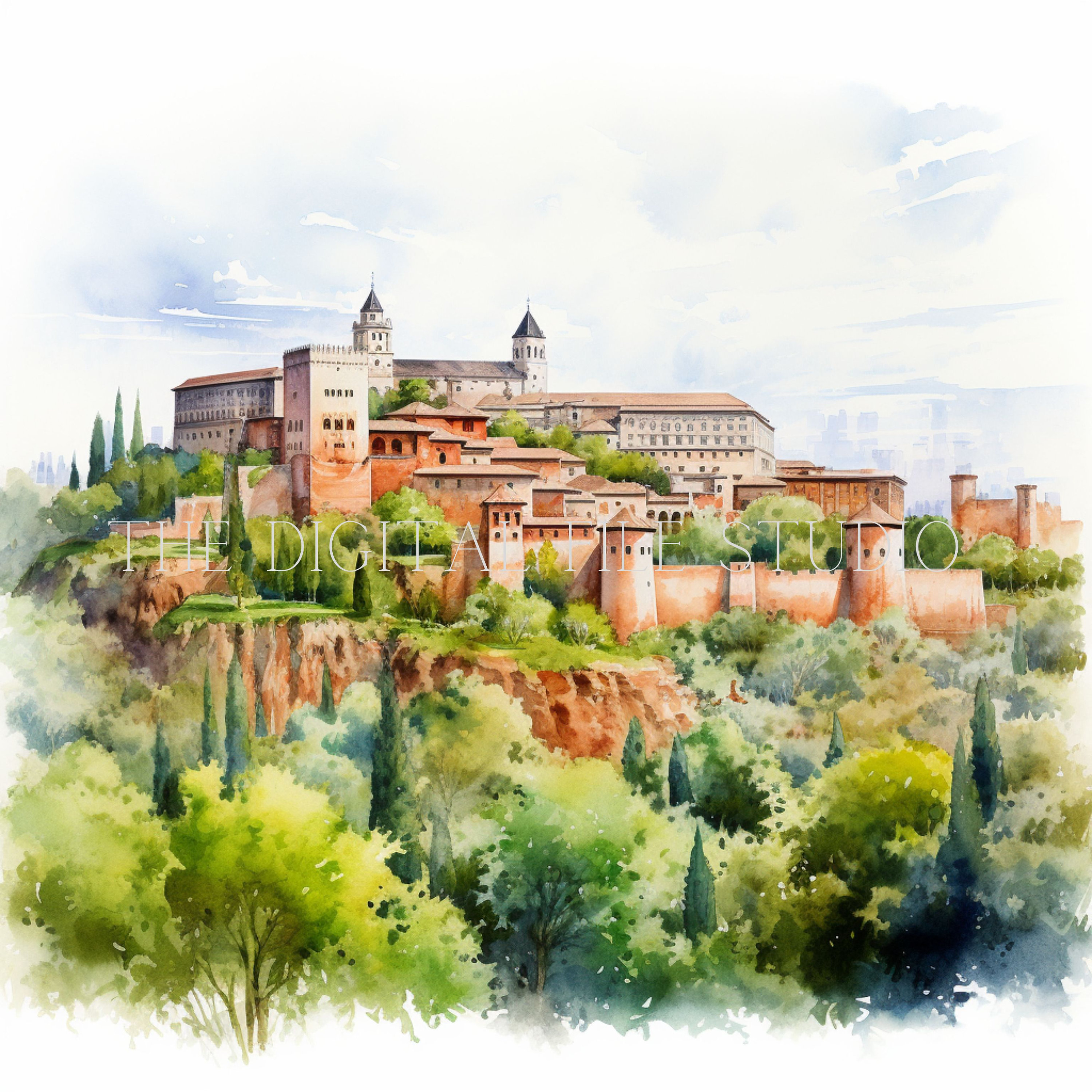 12 High-quality Designs of the Alhambra PNGJPGPDF Digital Print ...