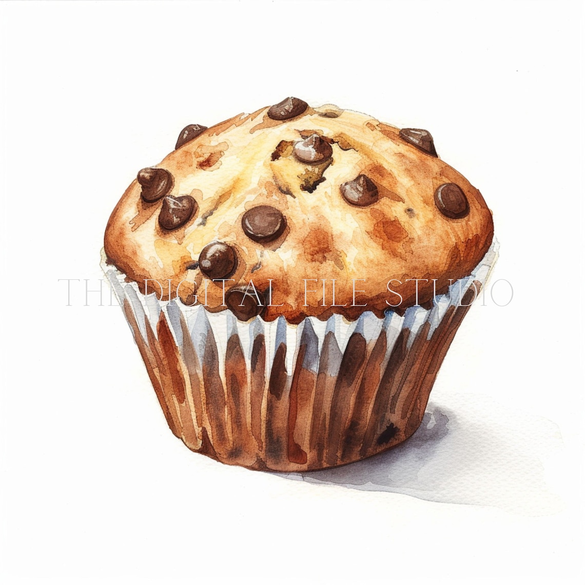 12 Watercolor Muffins Clipart PNGJPGPDF Digital Images Graphics ...