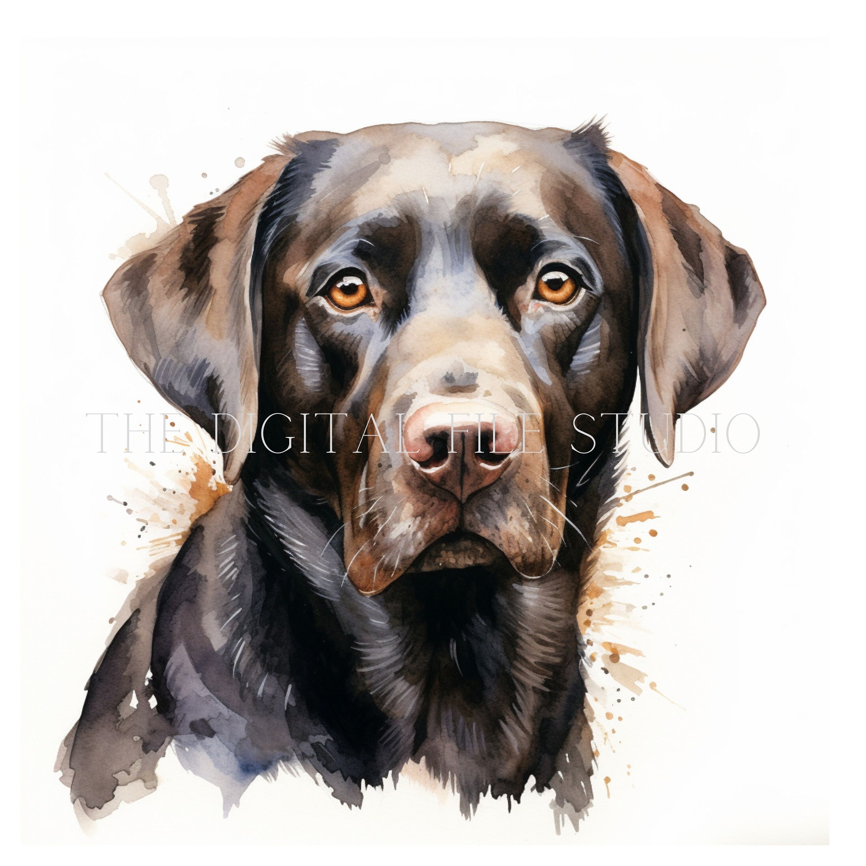 12 High-quality Labrador PNG JPG PDF Dog Clipart Watercolor Card Making ...