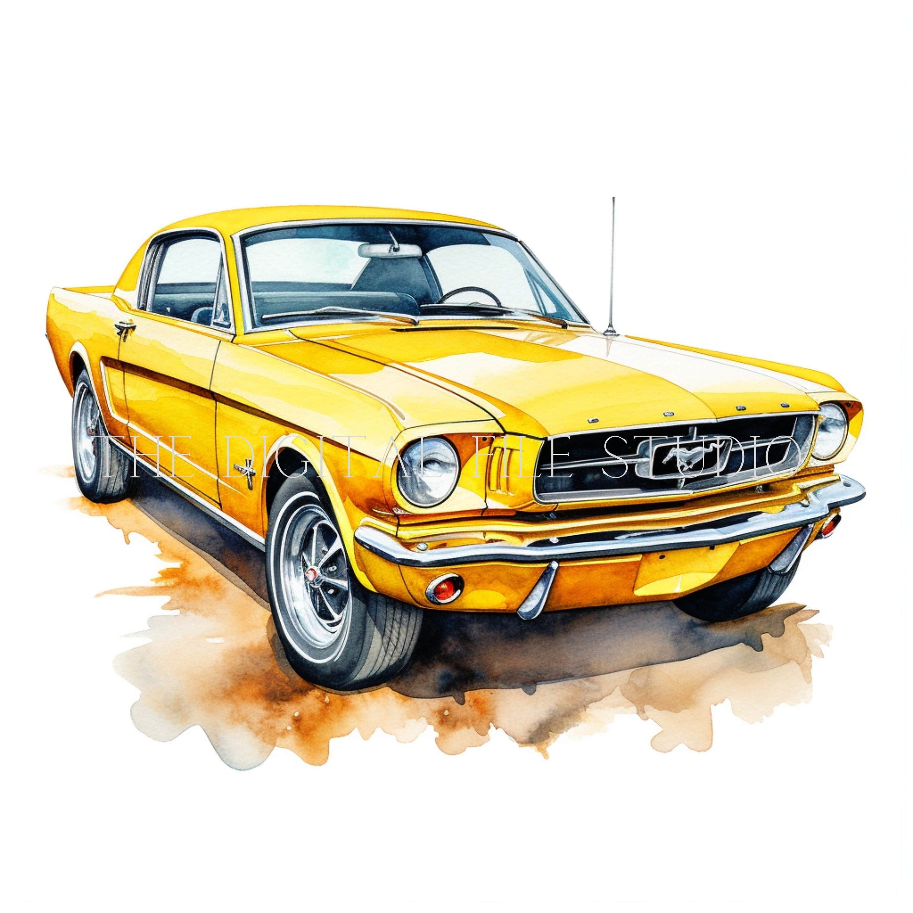 10 High-quality Designs of Ford Mustang Clip Art 10 PNGJPGPDF Digital ...