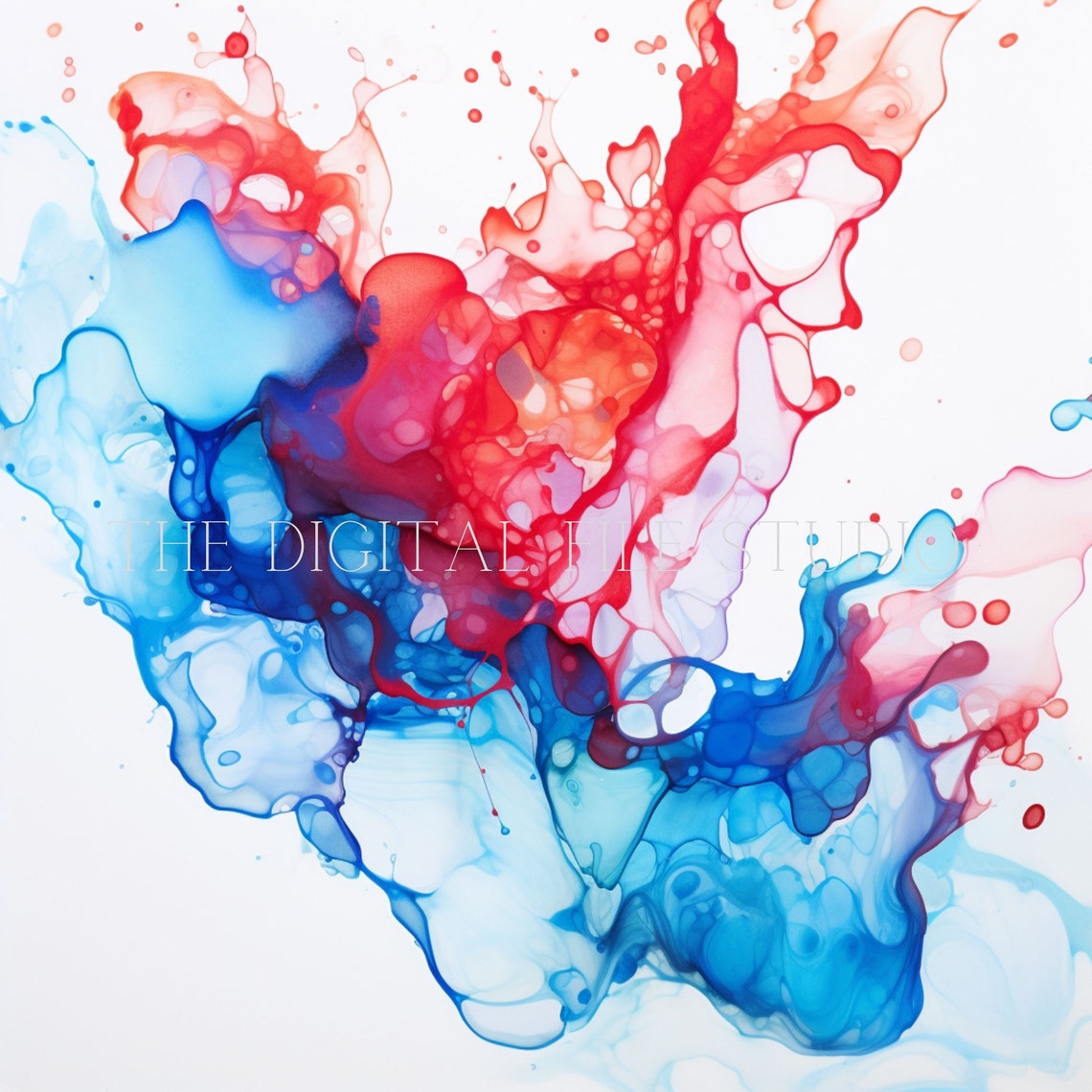 Alcohol Watercolor Splashes Clipart PNG Paint Splatter Clipart Ink ...