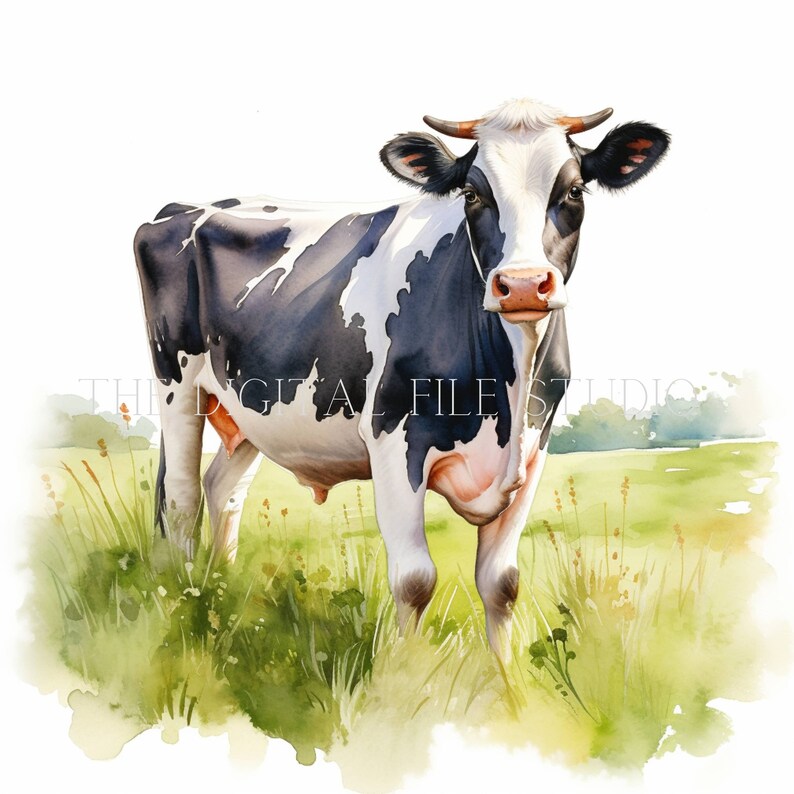 11 Moo-velous Dairy Cow PNGJPGPDF Clipart 11 Digital Download Animal ...